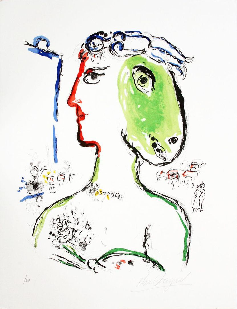 Marc Chagall L'Artiste Phenix (Signed Print) 1972 | MyArtBroker