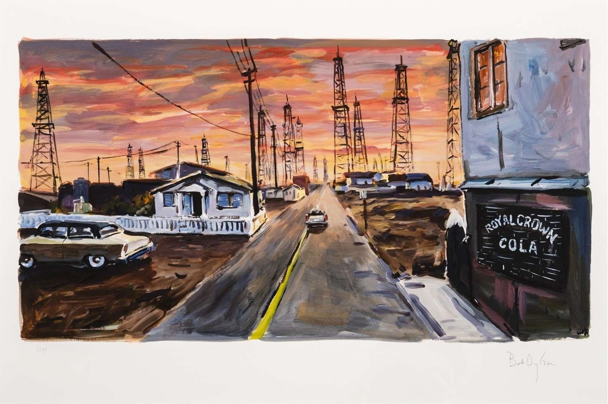 Bob Dylan Oil Riggers Shack (Signed Print) 2017 | MyArtBroker