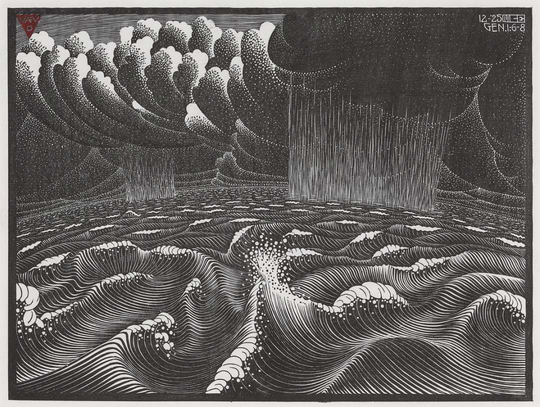 Maurits Cornelis Escher The Second Day Of Creation (Signed Print) 1925 ...
