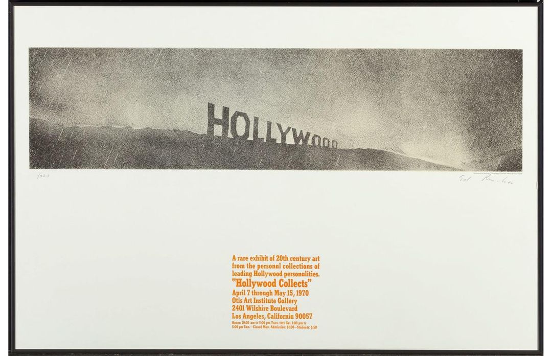 Ed Ruscha Hollywood In The Rain (Signed Print) 1970 | MyArtBroker
