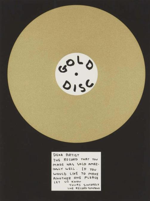 David Shrigley Gold Disc (Signed Print) 2012 | MyArtBroker
