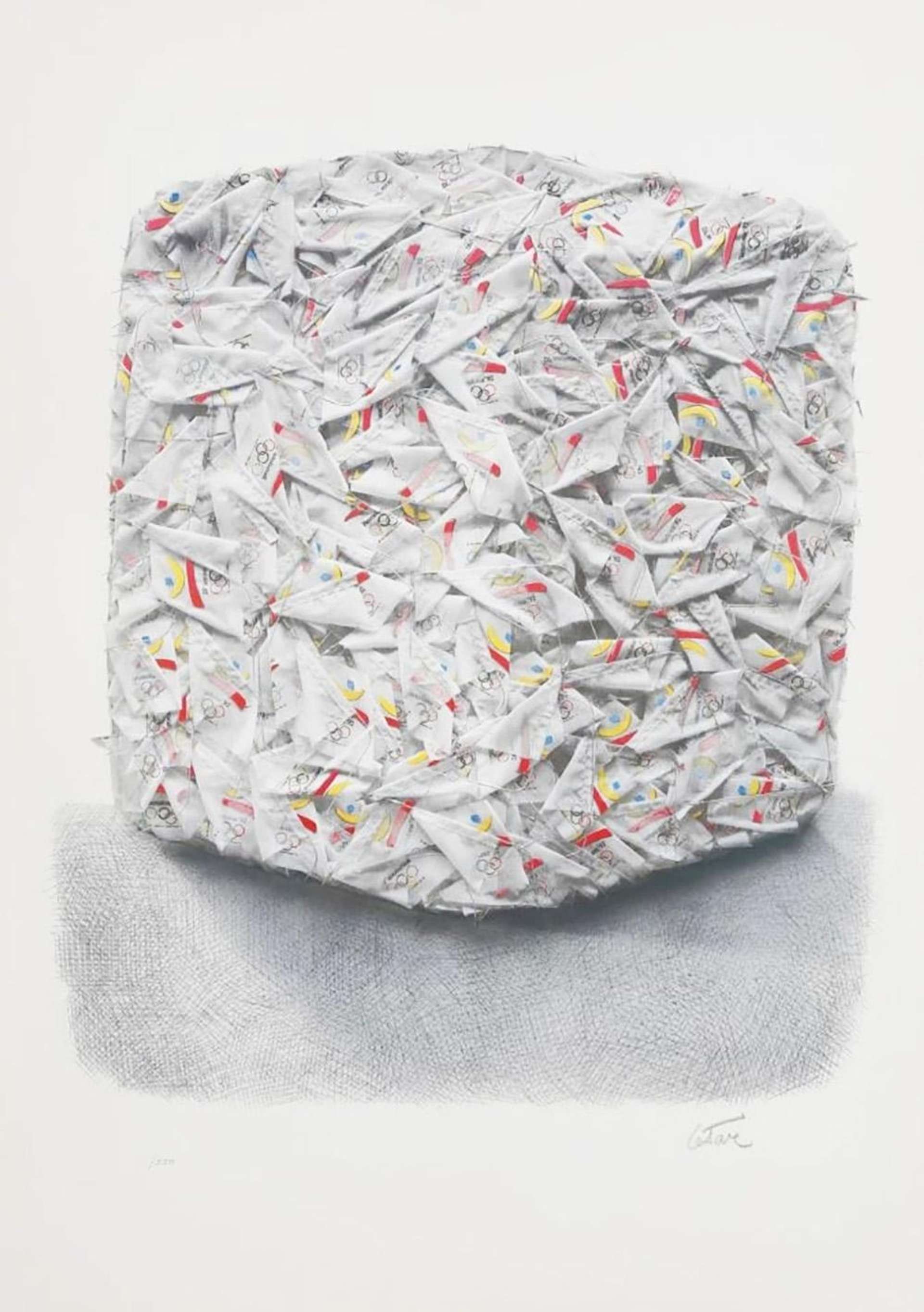 Cesar Baldaccini Compression De Drapeaux Olympiques (Signed Print) 1992