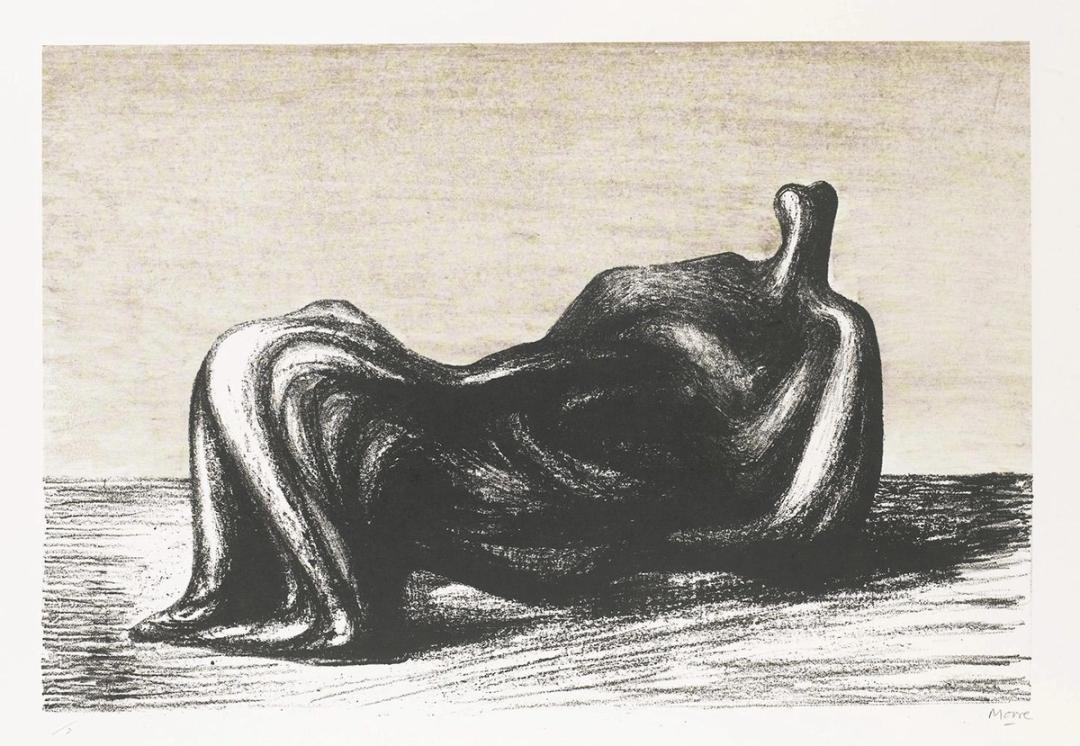 Henry Moore Draped Reclining Figure (Signed Print) 1975 | MyArtBroker