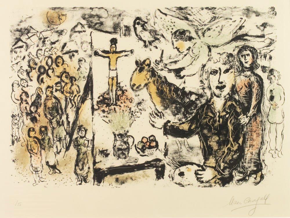 Marc Chagall L'Artiste Et Themes Biblique (Signed Print) 1974