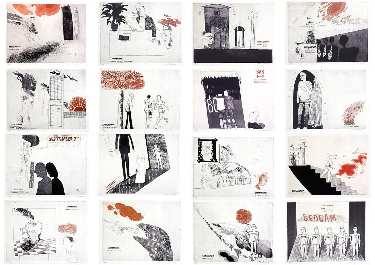 « A Rake’s Progress » par David Hockney : signification, analyse et ...