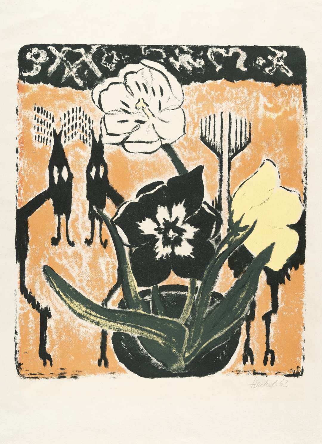 Erich Heckel Tulips (Signed Print) 1953 | For Sale