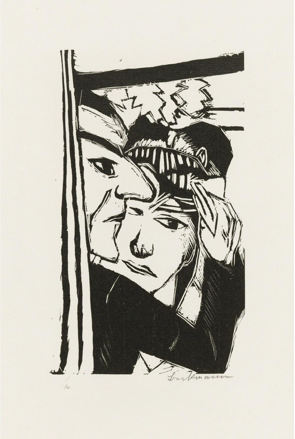 Max Beckmann Tanzendes Paar (Signed Print) 1922