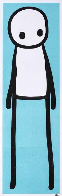 Stik Standing Figure (teal) (Signed Print) 2015 | For Sale