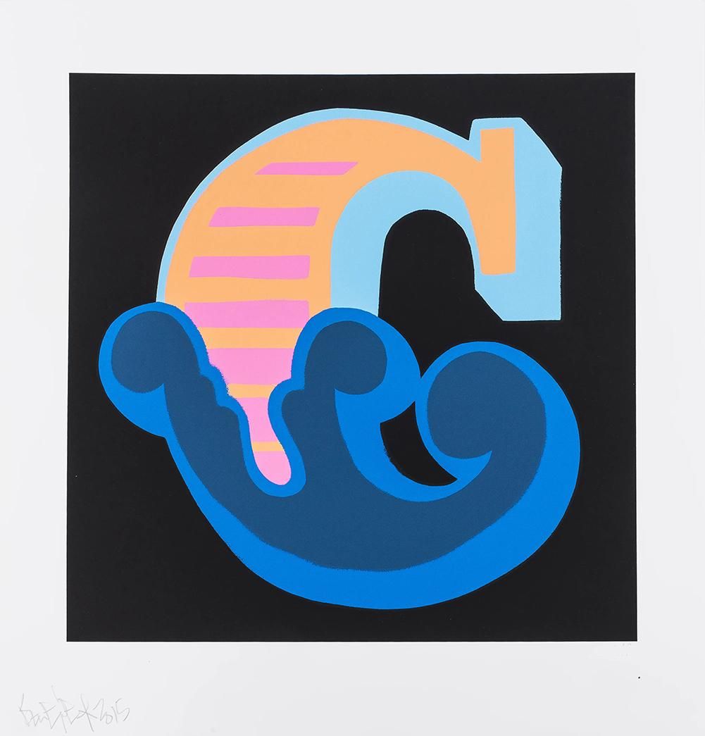 Ben Eine Letter C (blue) (Signed Print) 2013 | MyArtBroker