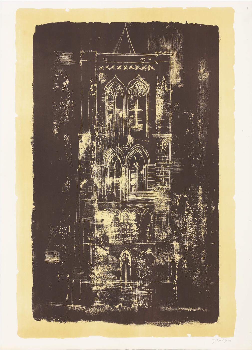 John Piper Gedney, Lincolnshire: A Tower In The Fens (Signed Print ...