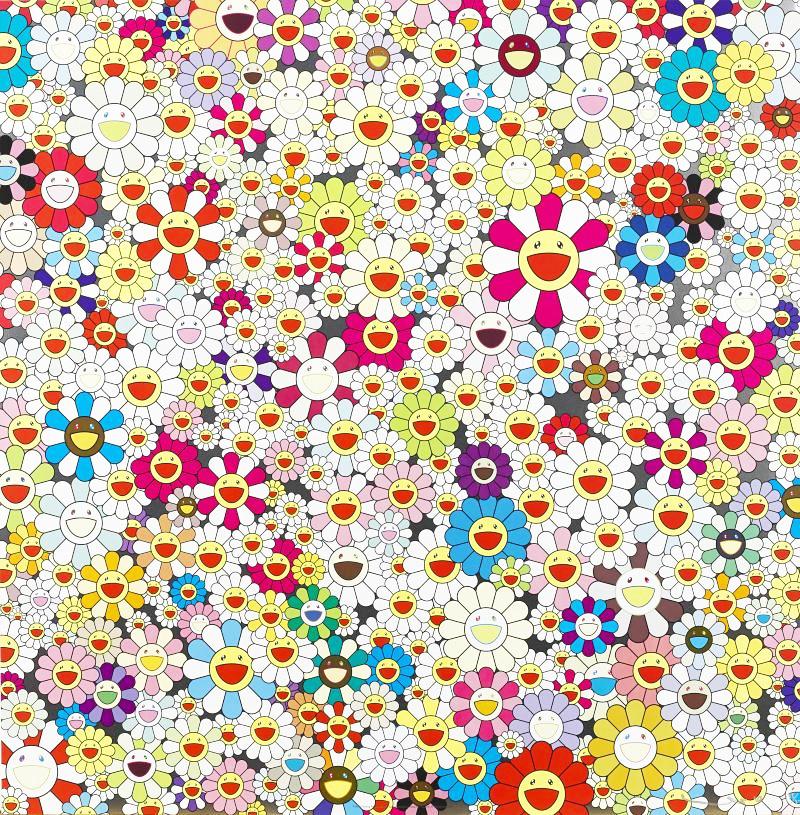 Takashi Murakami Field Of Smiling Flowers (Signed Print) 2010