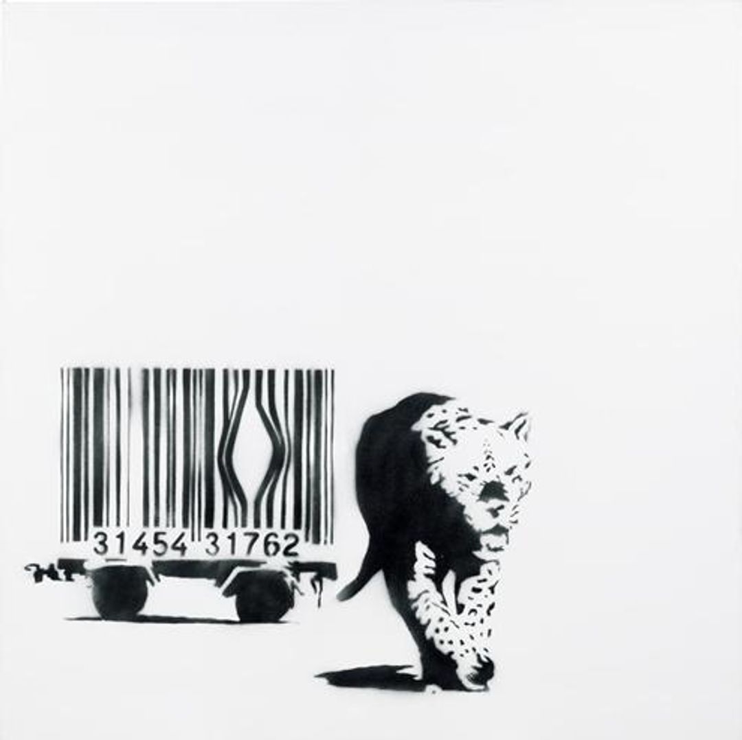 Banksy Barcode Leopard (Signed Spray Paint) 2002 | MyArtBroker