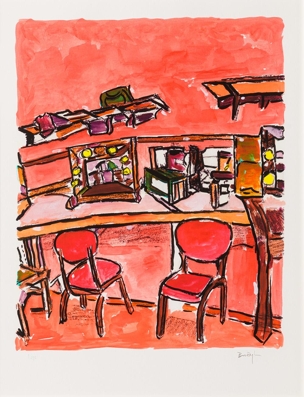 Bob Dylan Backstage Dressing Room (Signed Print) 2013 | For Sale