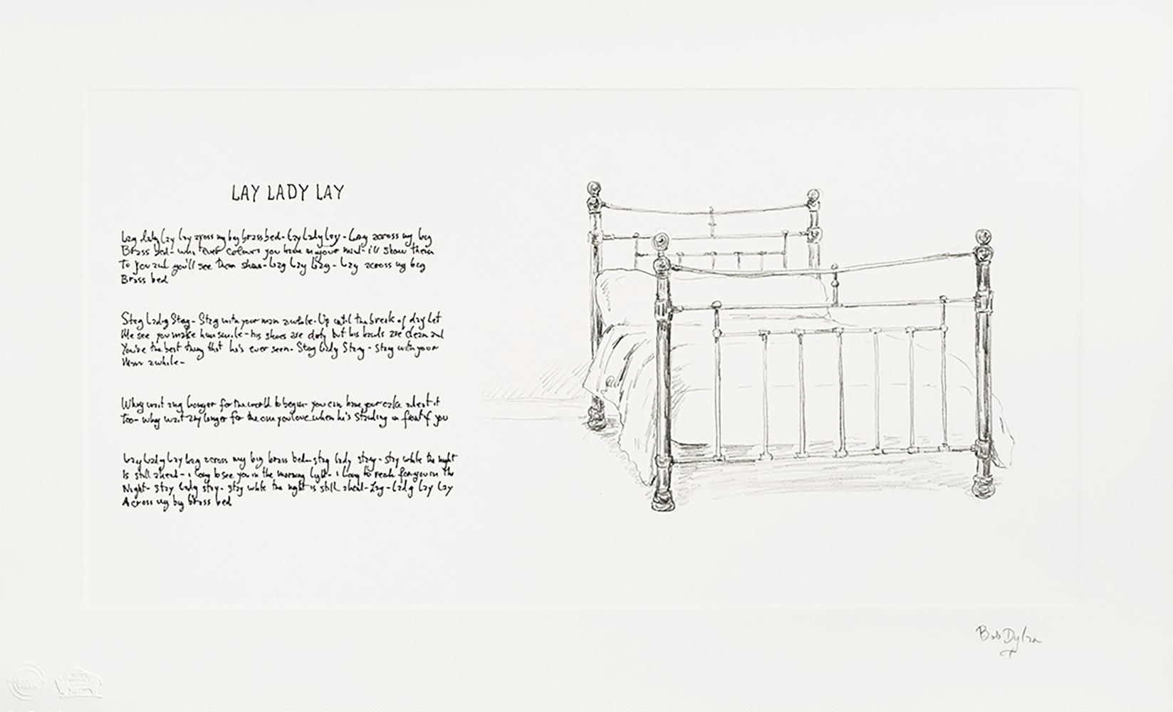 Bob Dylan Lay, Lady, Lay (Signed Print) 2018 | MyArtBroker