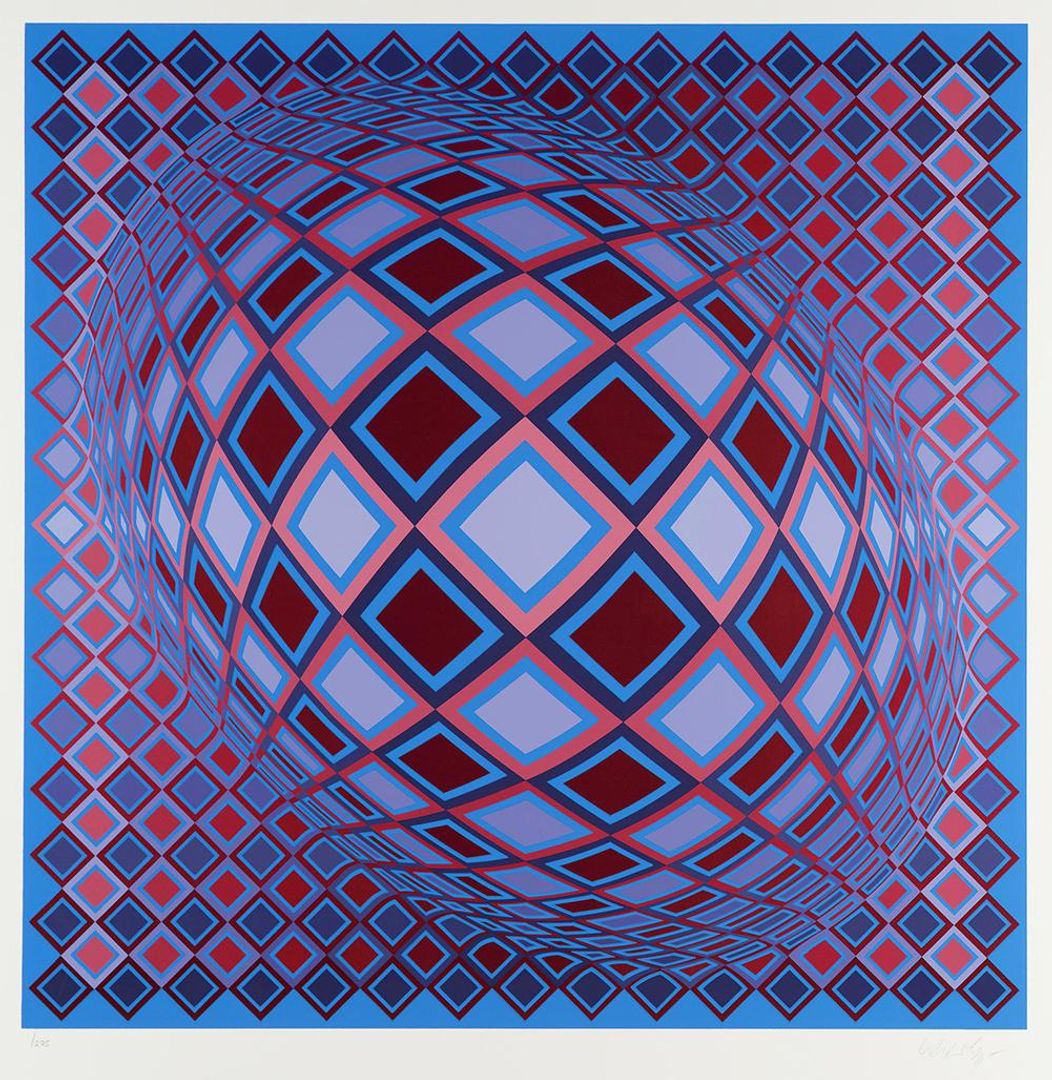 Victor Vasarely Basel (Signed Print) 1983 | For Sale