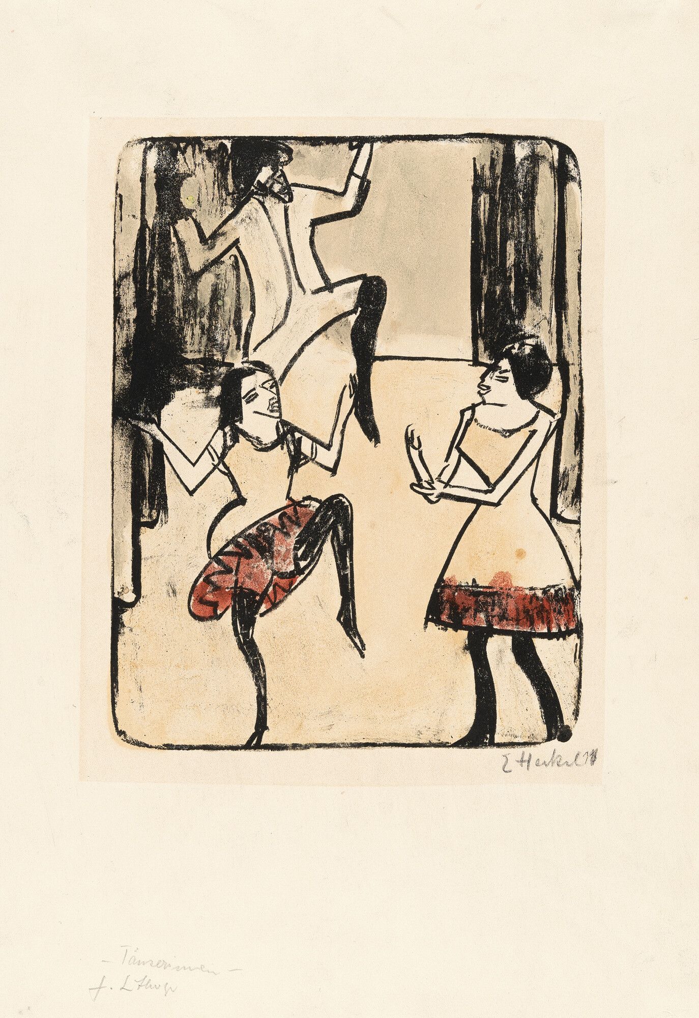 Erich Heckel Dancers (Signed Print) 1911 | MyArtBroker