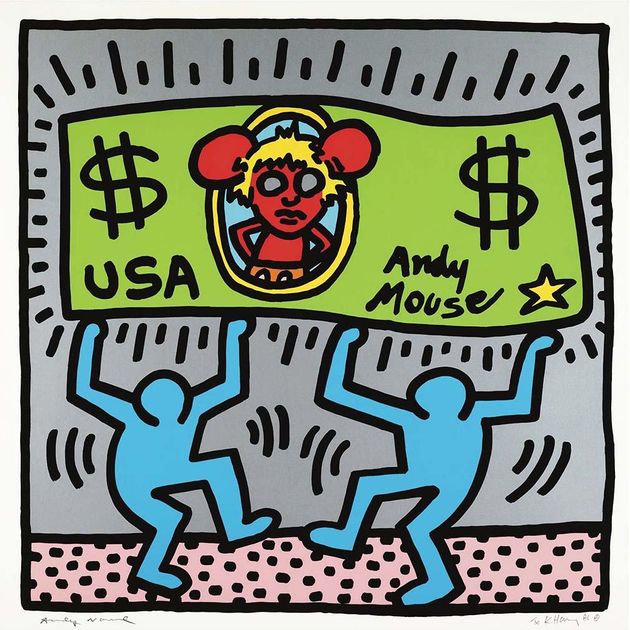 Keith Haring Andy Mouse 3 (Signed Print) 1986 | MyArtBroker