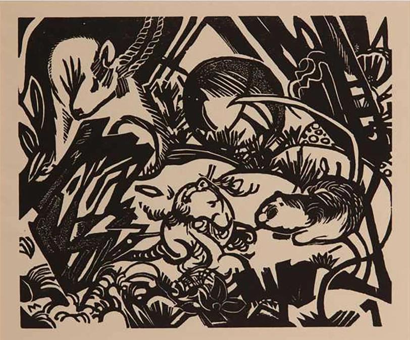 Franz Marc Animal Legend (Unsigned Print) 1912 | For Sale