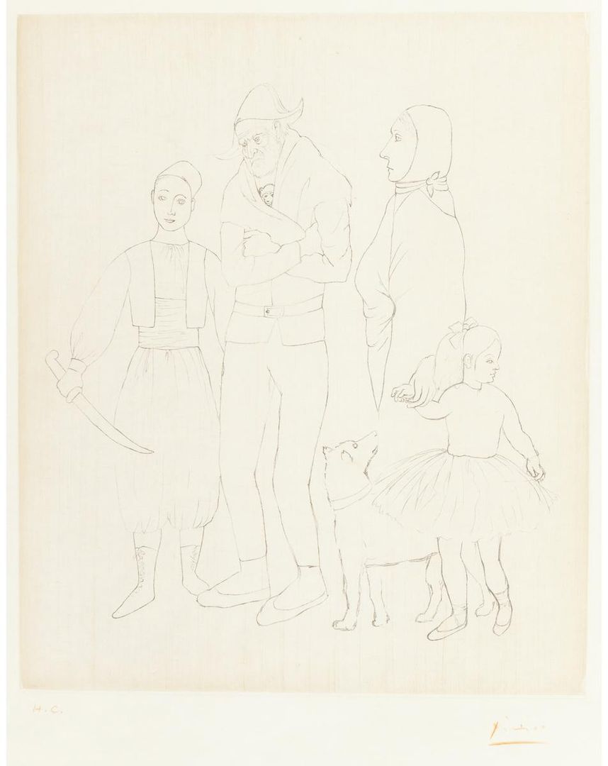 Pablo Picasso Famille Des Saltimbanques (Signed Print) 1950 | MyArtBroker