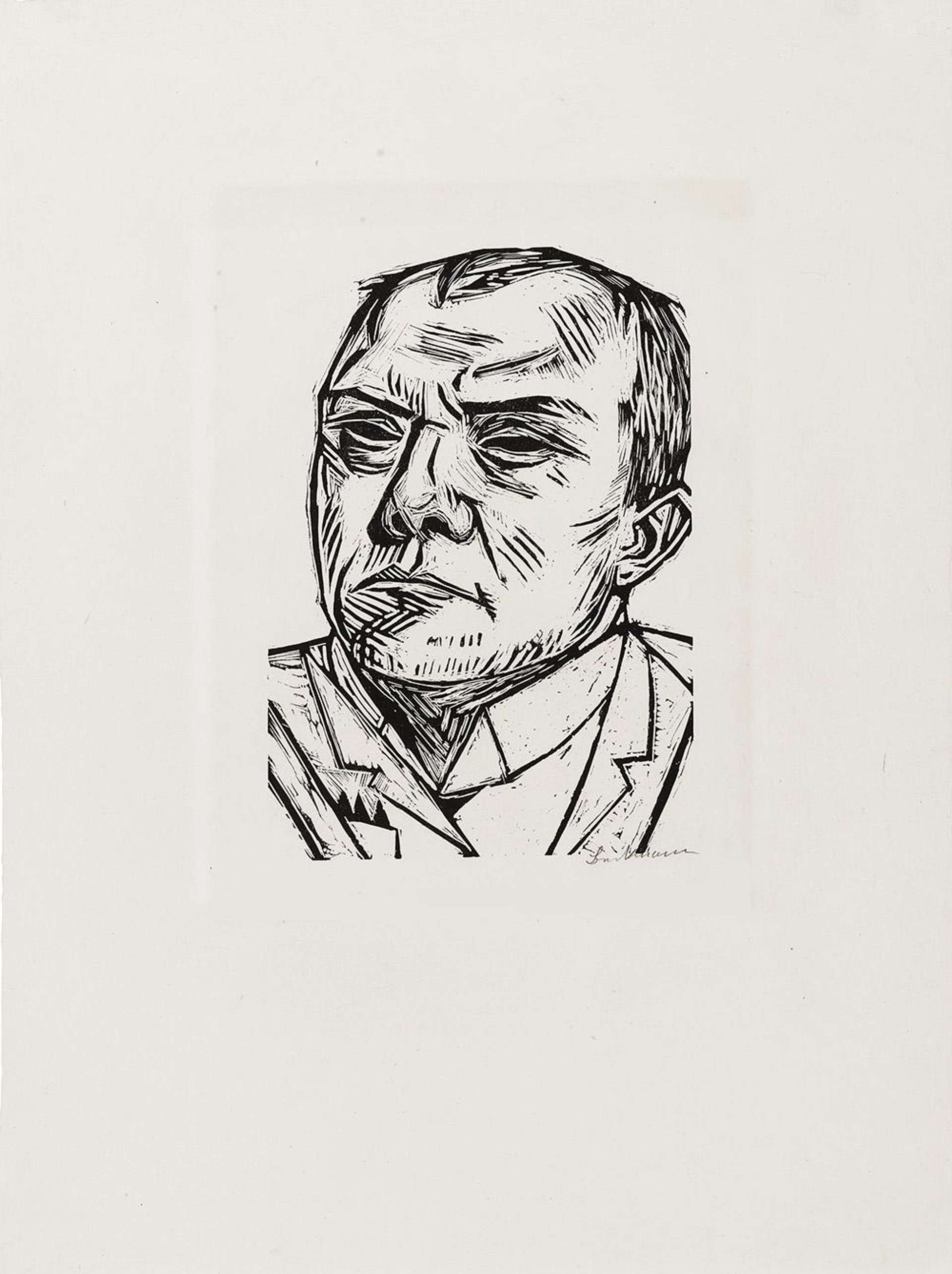 Max Beckmann Selbstbildnis (Self-Portrait) (Signed Print) 1922 ...
