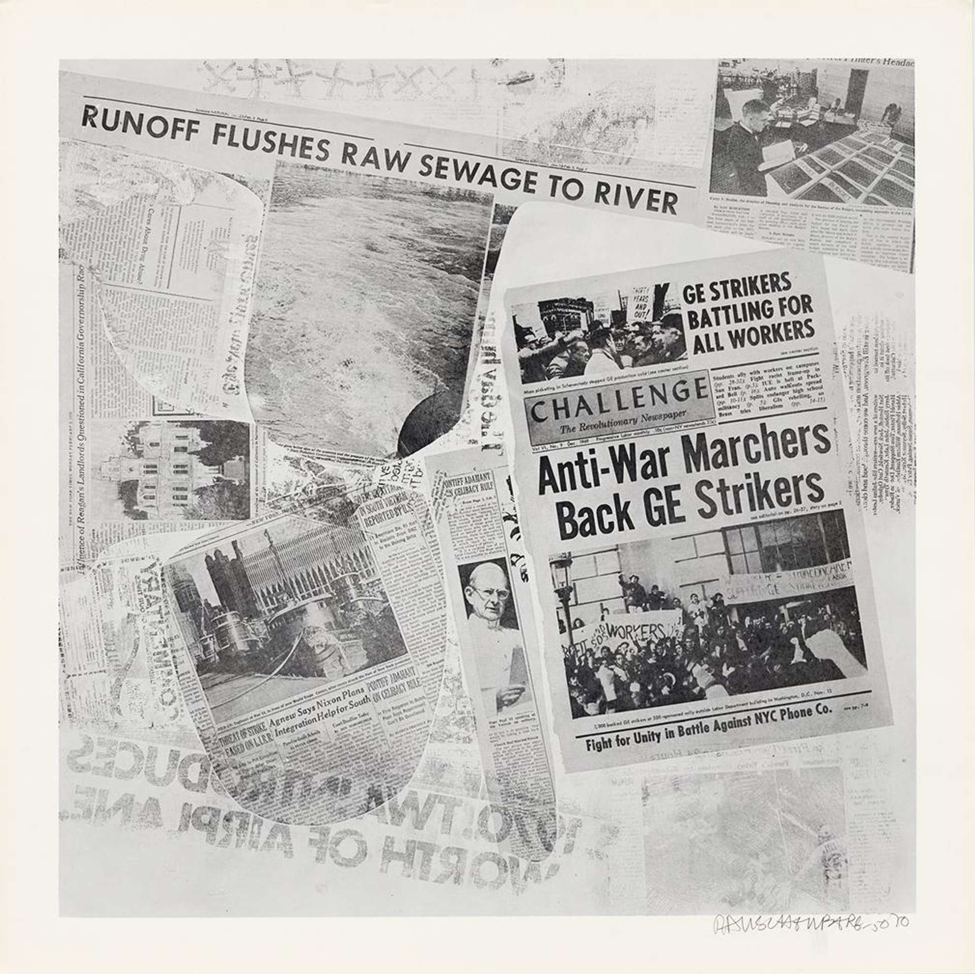 Robert Rauschenberg Features XXI (Signed Print) 1970 | For Sale