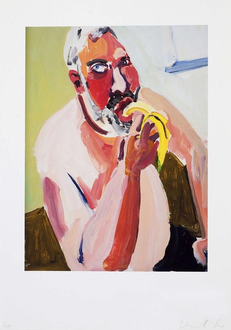 Chantal Joffe Dan Eating A Banana (Signed Print) 2012 | For Sale