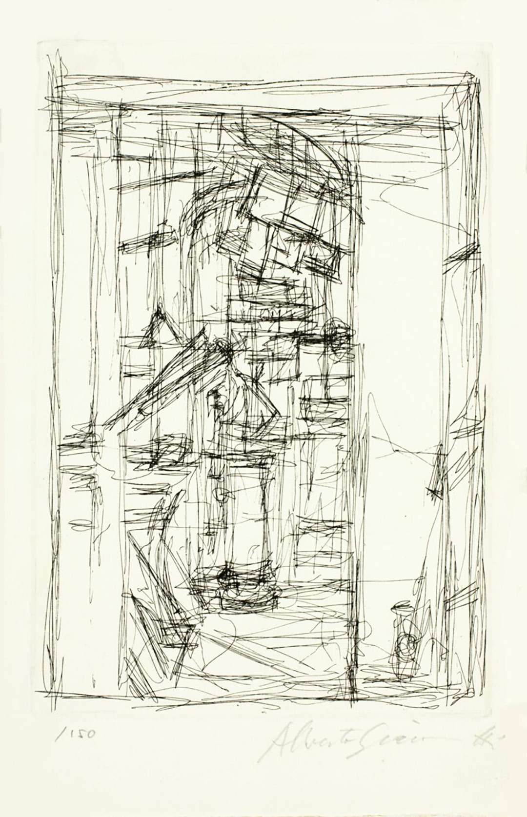Alberto Giacometti Interior With Stove (Signed Print) 1956 | MyArtBroker