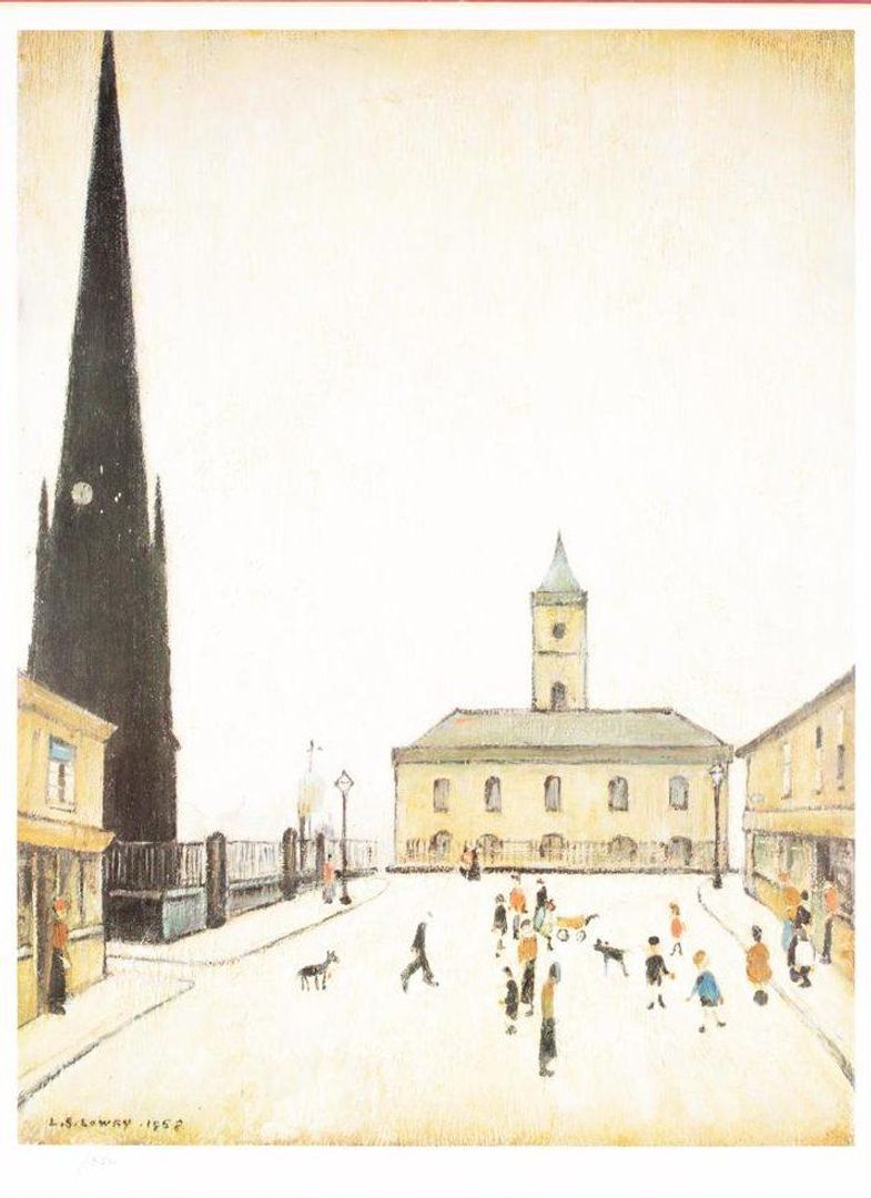 L S Lowry Old Town Hall, Middlesbrough (Signed Print) | MyArtBroker
