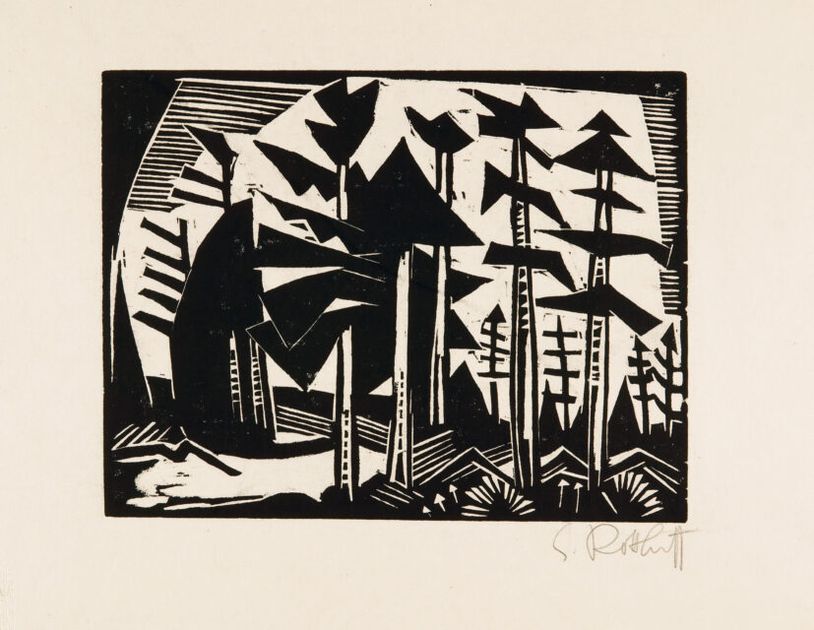 Karl Schmidt-Rottluff Russischer Wald (Signed Print) 1918
