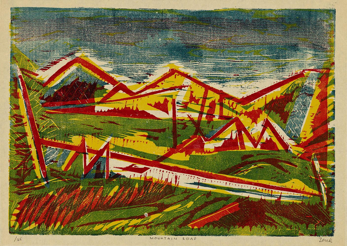 Josef Zenk Mountain Road (Signed Print) | MyArtBroker