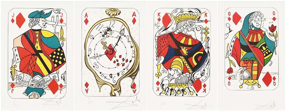 Salvador Dali Diamonds (Playing Cards) (Signed Print) 1972 | MyArtBroker