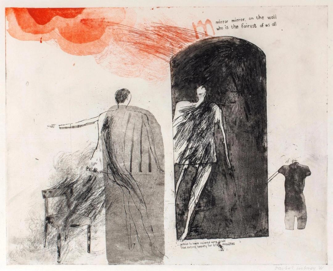 David Hockney Mirror, Mirror On The Wall (Signed Print) 1961 | MyArtBroker