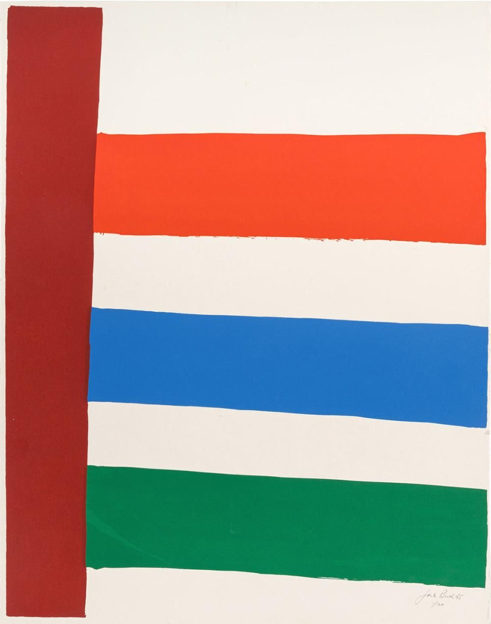Jack Bush Stripes To The Right (Signed Print) 1965 | For Sale