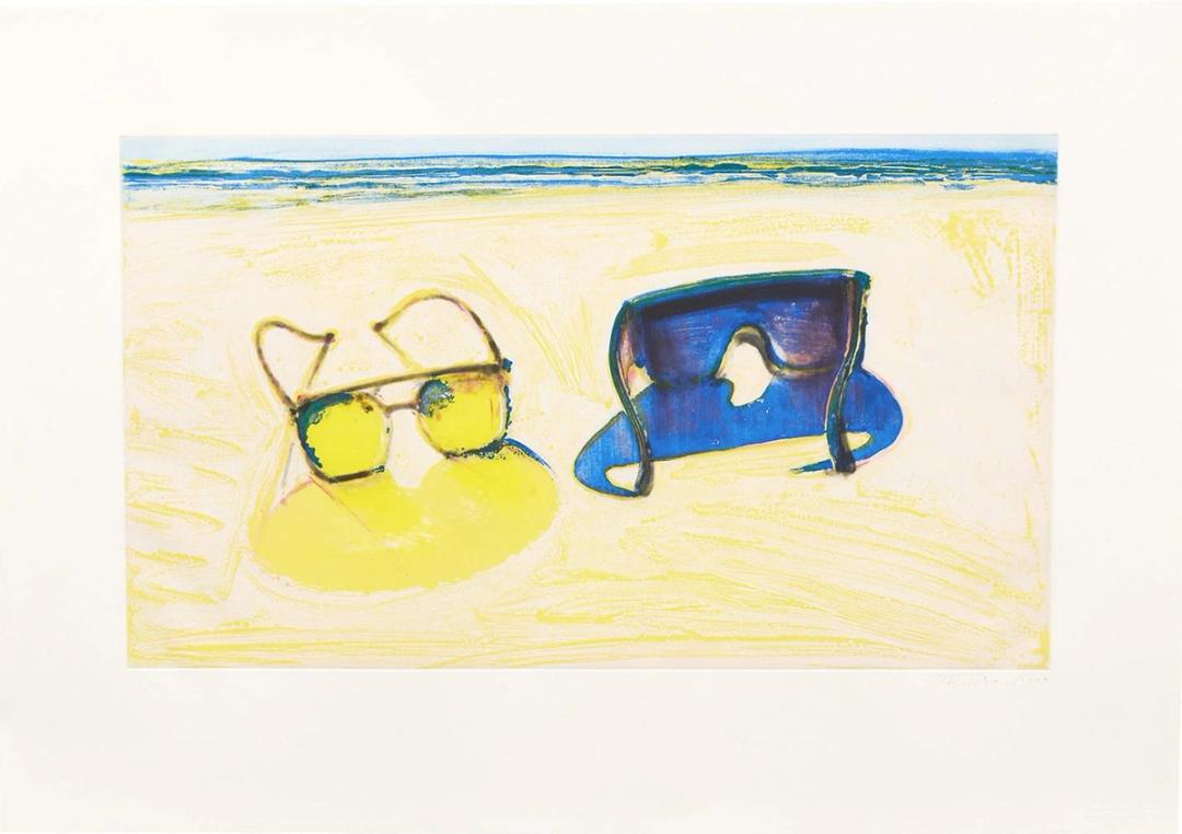 Wayne Thiebaud Beach Glasses (Signed Print) 1994 | For Sale