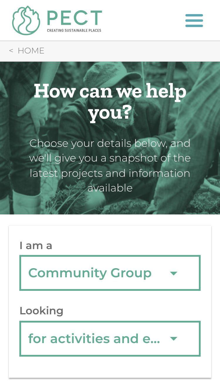 PECT WordPress | Our Work | Free Thinking Design