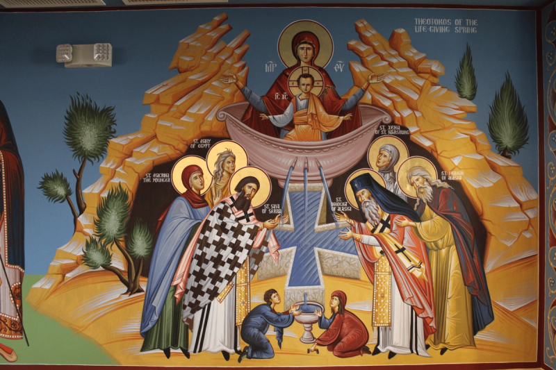 Our walls are covered in holy images