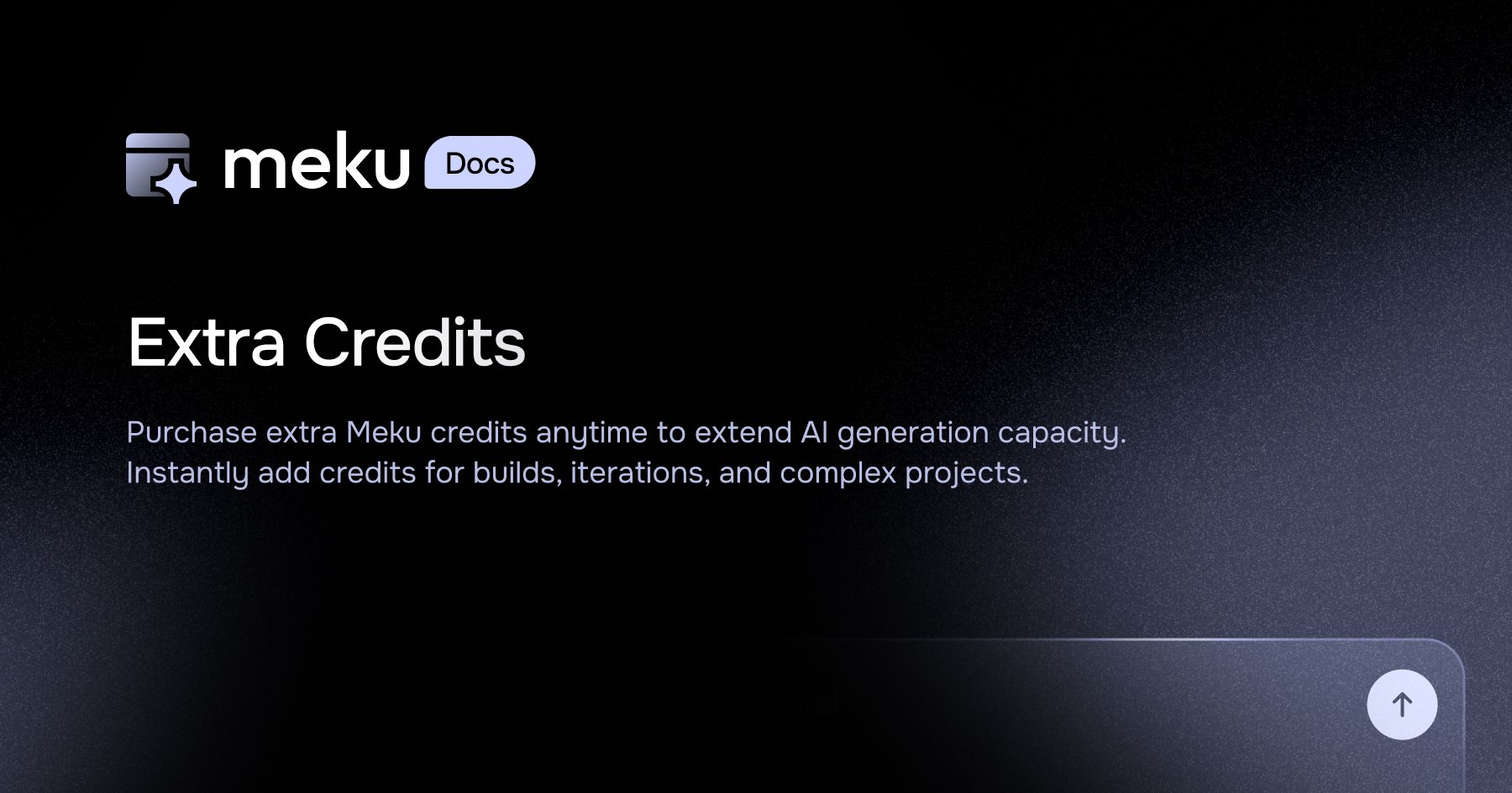 Purchase Extra Credits - Documentation | Meku.dev