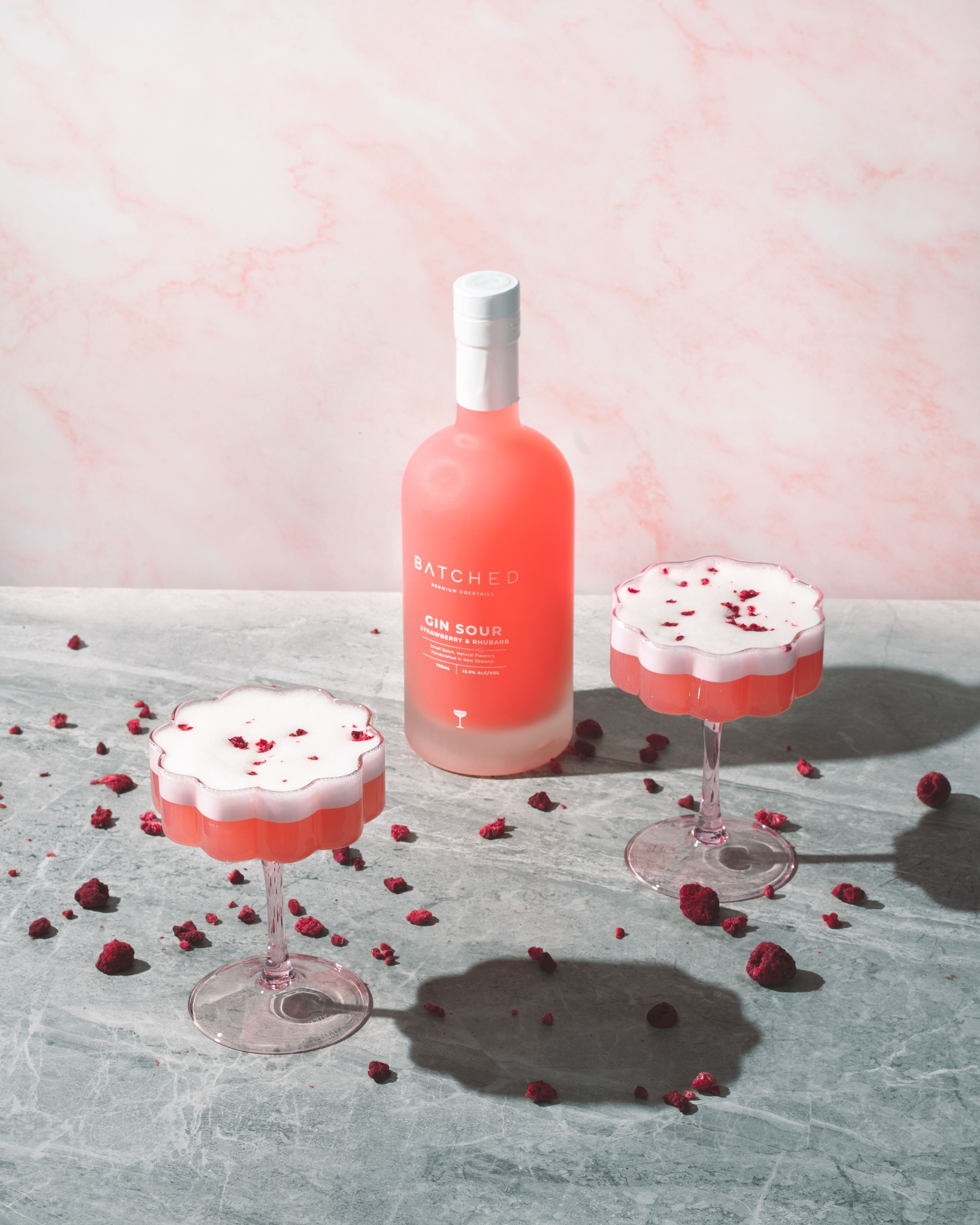 Premium Liquor | Batched Gin Sour - Strawberry & Rhubarb