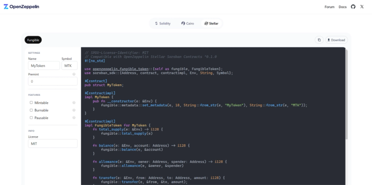 Stellar How To Use The Openzeppelin Contract Wizard To Create A Fungible Token