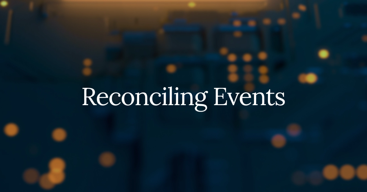 Stellar | Reconciling Stellar Events