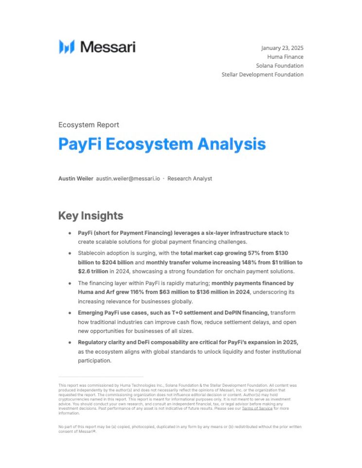Stellar | Messari PayFi Ecosystem Report