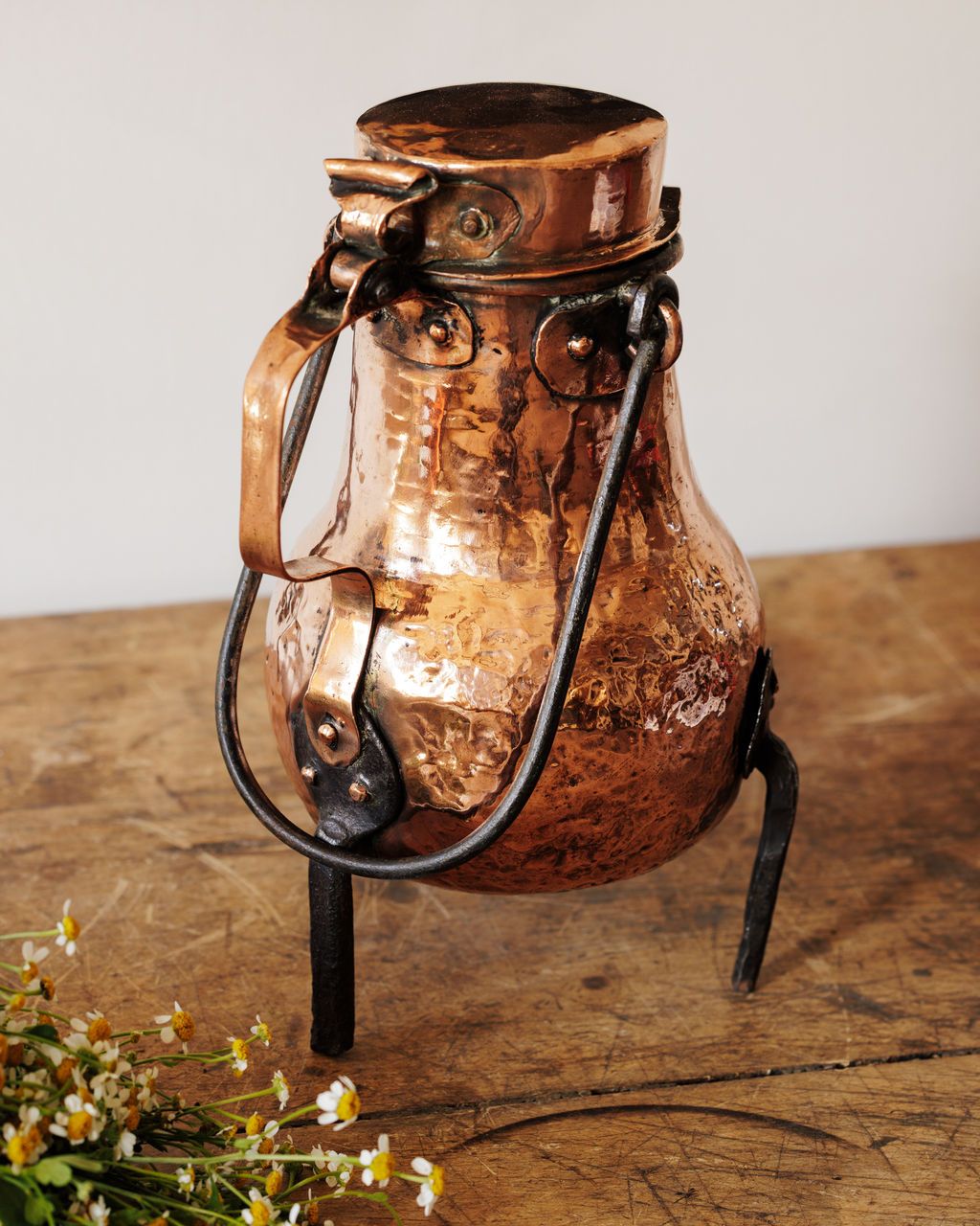 Copper Chocolatière Tripode — Sylvie