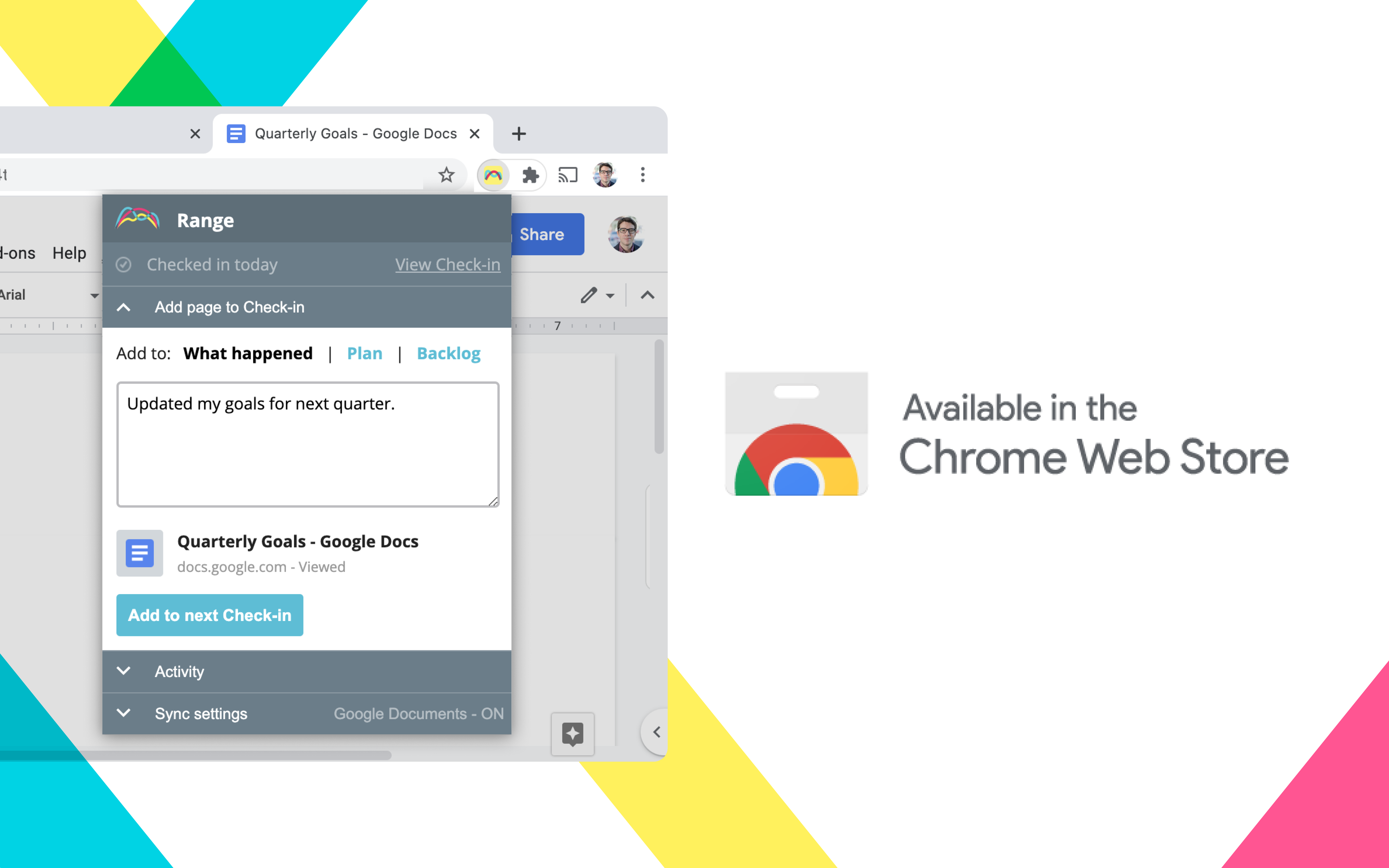 We just made standups way easier with the Range Chrome extension | Range