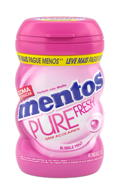 Mentos Pure Fresh Bubble Mint Big Bottle Importado | Mentos Brazil