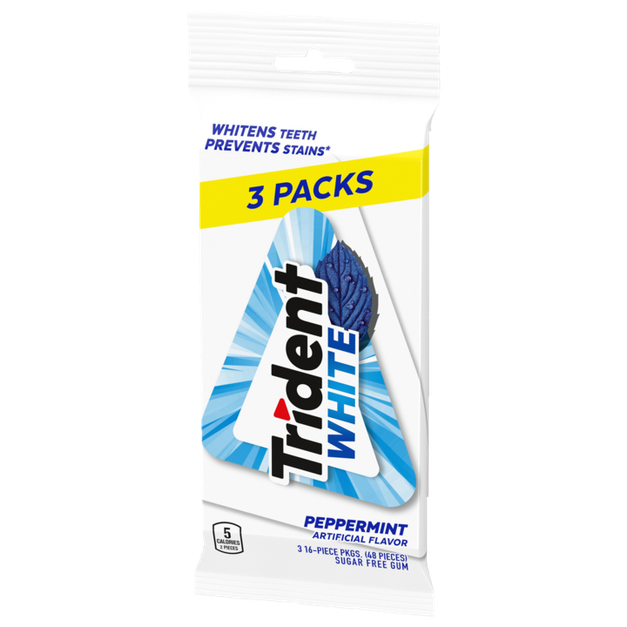 Trident White Peppermint (3 pack - 16 pieces each) | Trident US