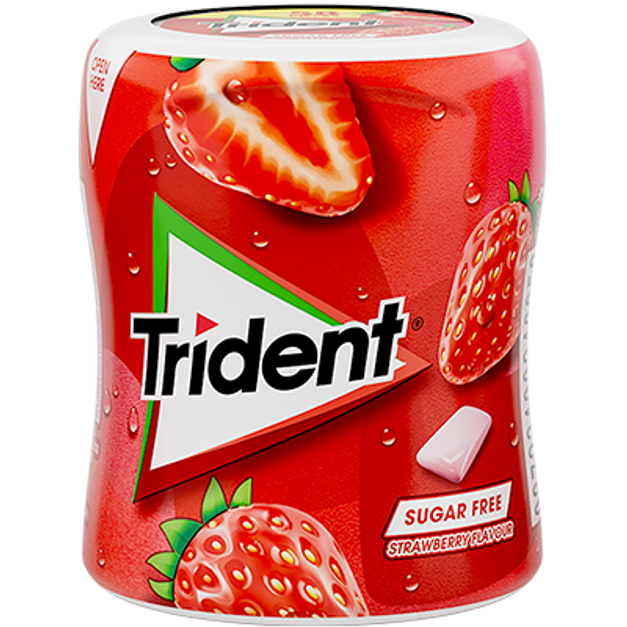 Trident - Drageia Morango Garrafa | Trident Portugal