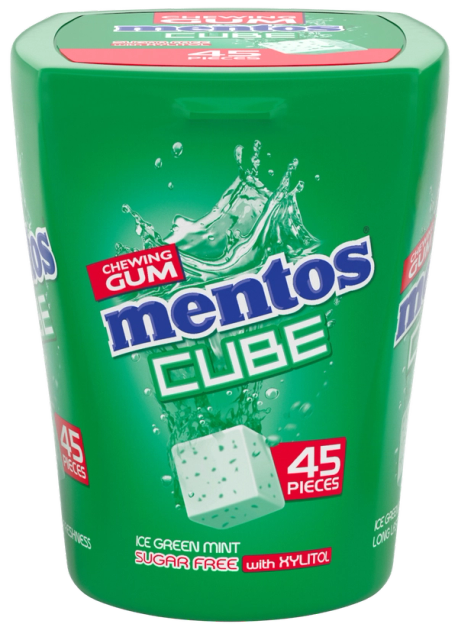 Mentos Gum Cube - Ice Green Mint pot | Mentos België