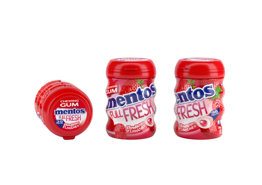 Mentos Full Fresh Strawberry 35p Bottle | Mentos South Africa