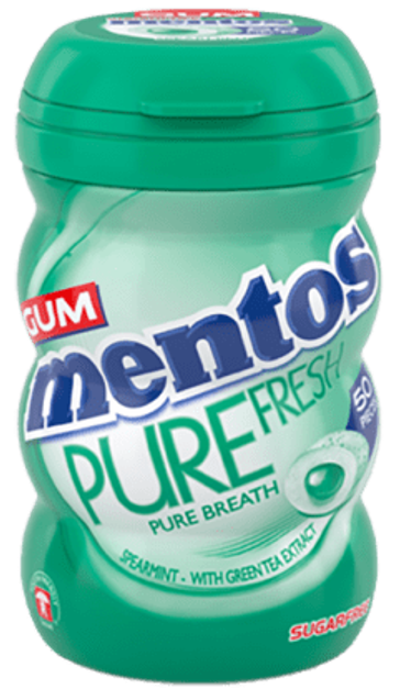 Mentos Pure Fresh Gum Spearmint Big Bottle 50pcs | Mentos UK
