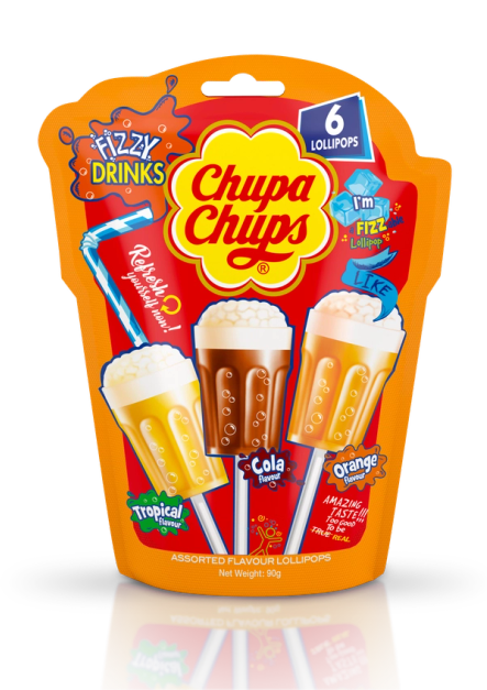 Fizzy Drink Lollipops 6 Piece Bag | Chupachups